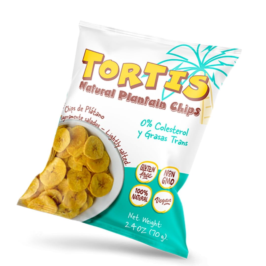 Tortis Plantain Chips, Healthy SSF20 Snacks, 100% Natural, Non-GMO ...