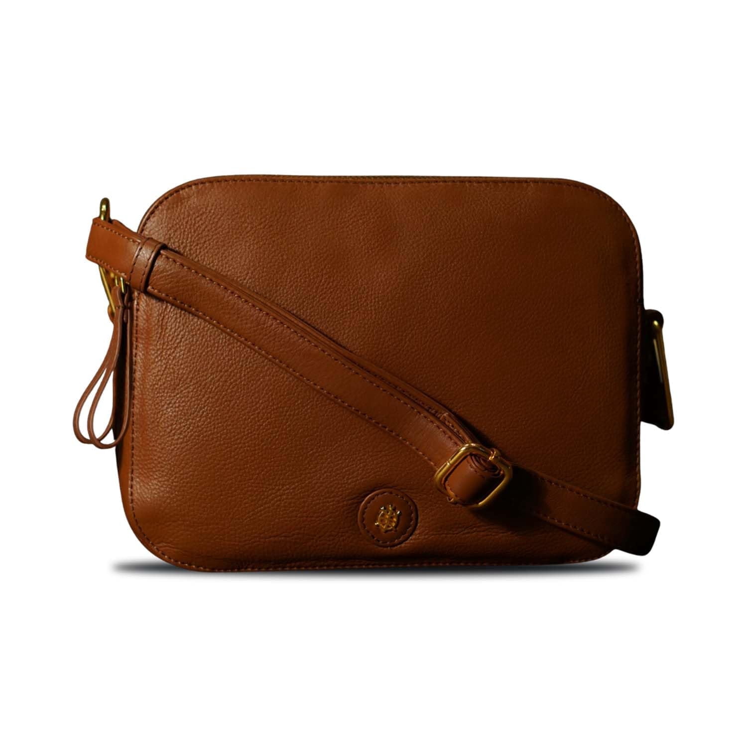 Tortoise -100% Genuine Leather Everyday Travel Sling Bag for Womens ...