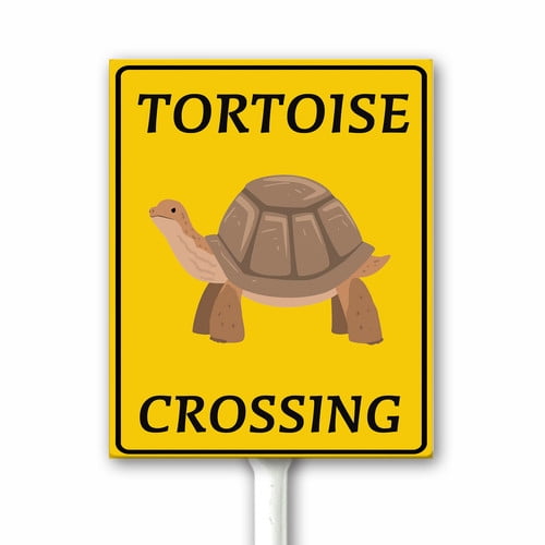 Tortoise Crossing Aluminum Signs, Tortoise Xing Yard Sign With Stake ...