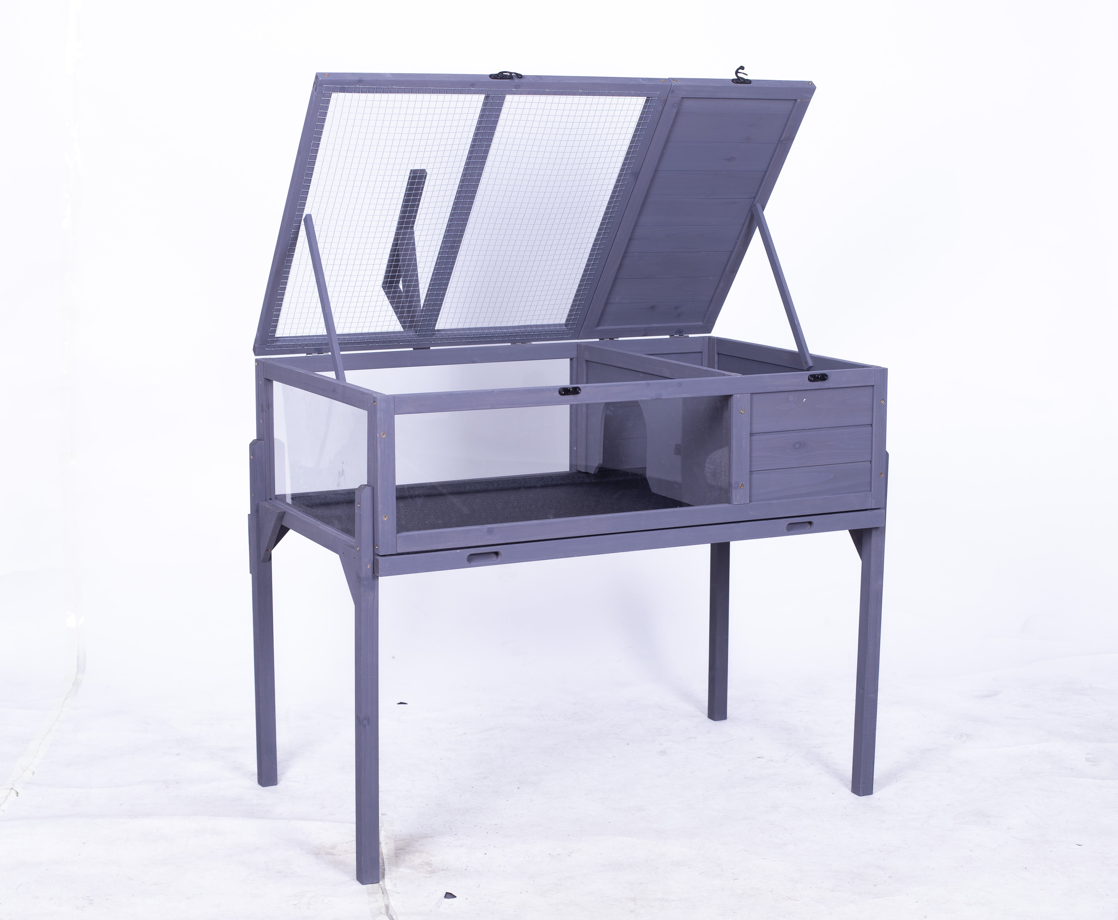 Tortoise Habitat Indoor & Outdoor, Wooden Tortoise House with ...