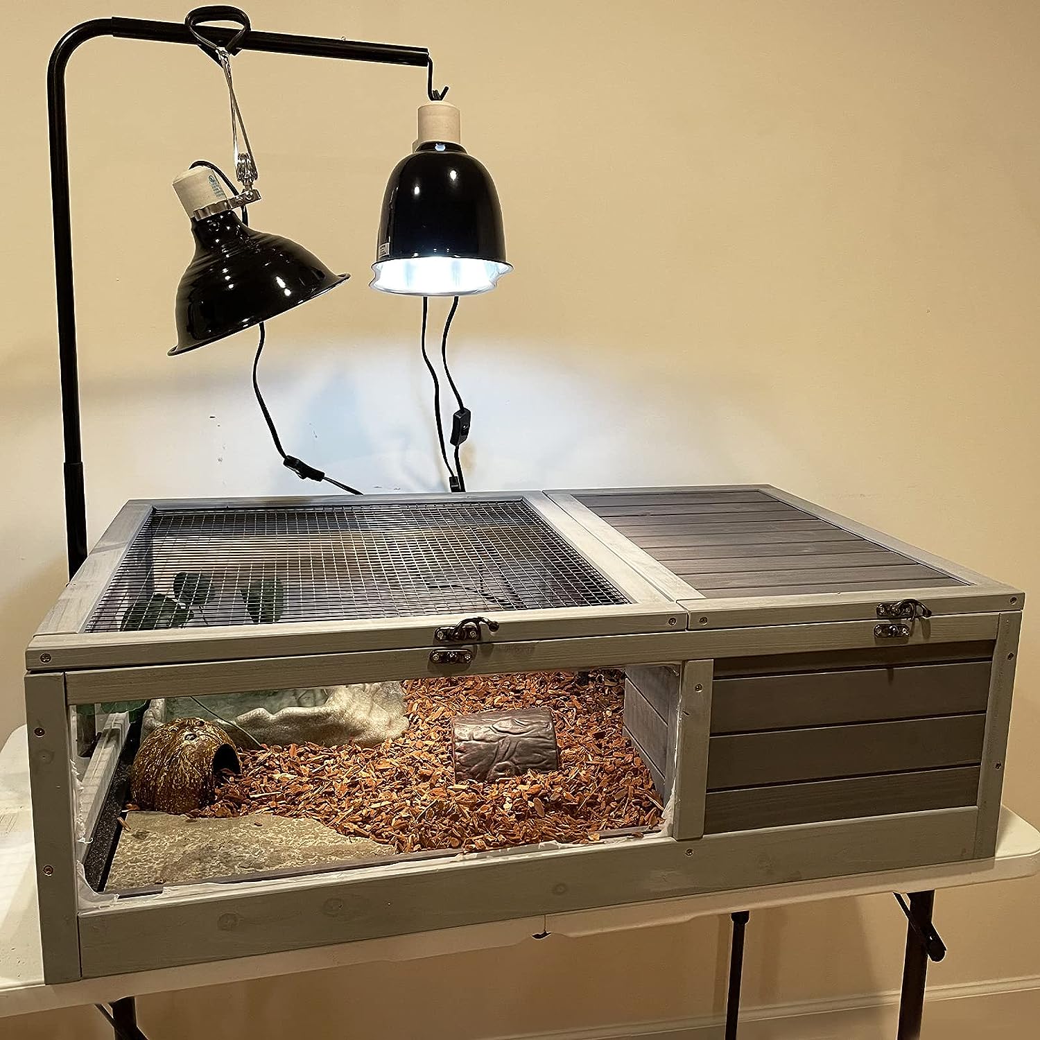 Tortoise Habitat Indoor Tortoise Enclosure Large Wooden Turtle House ...