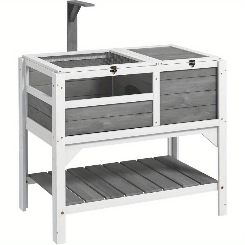 Tortoise Habitat with Shelf Storage Tortoise Enclosure with Weather ...