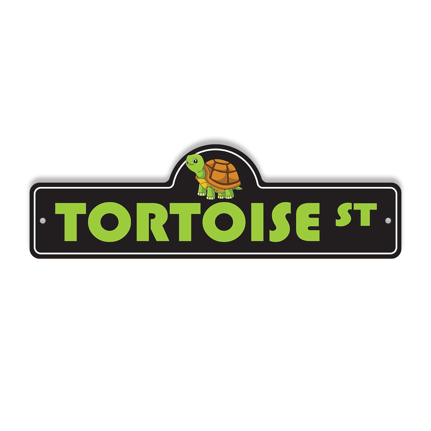 Tortoise Plastic Street Sign - 6 Inch X 18 Inch Gift Animal Reptile ...