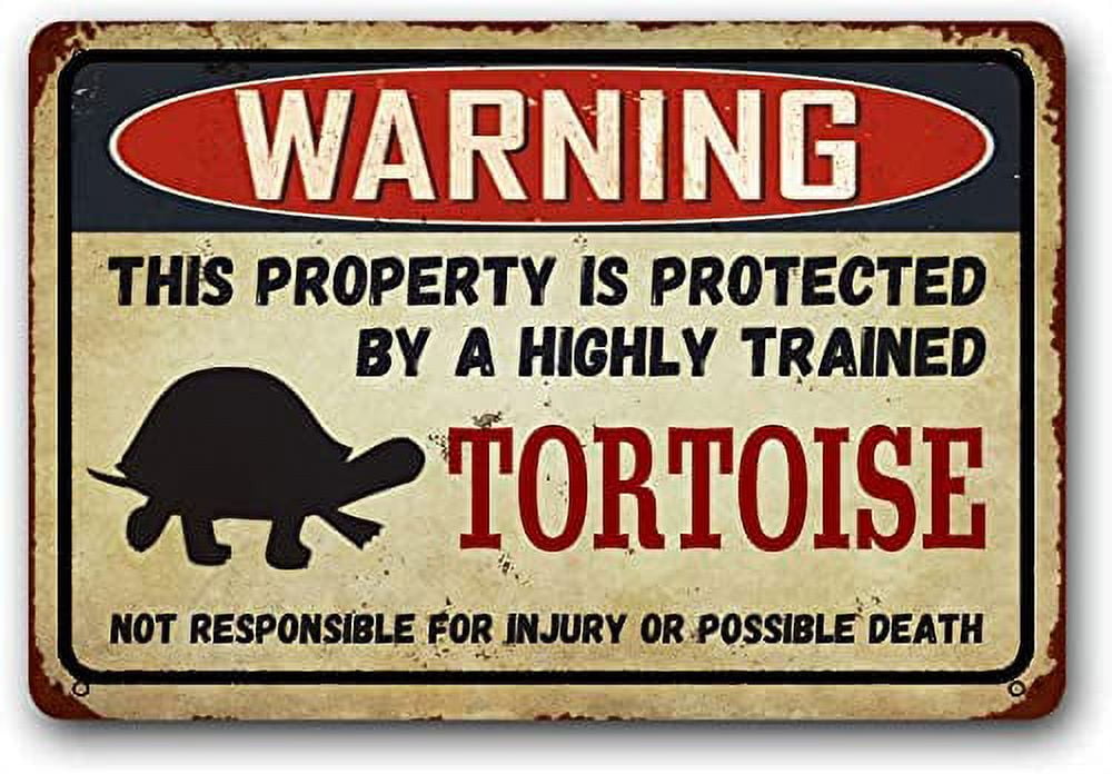 Tortoise Retro Sign,Funny Metal Signs Warning Sign Pet Gift, Exotic pet ...
