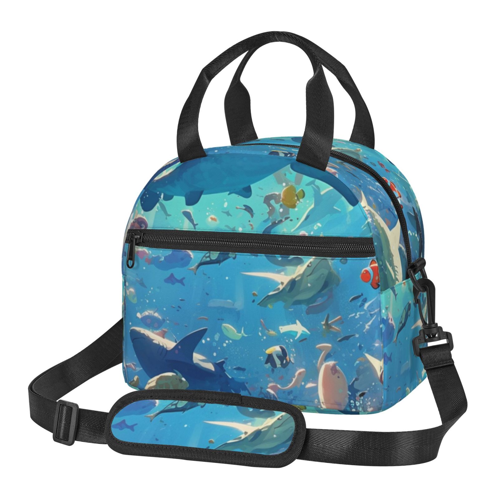 Tortoise Sea Turtle Shark Underwater World Insulated Lunch Bag with ...