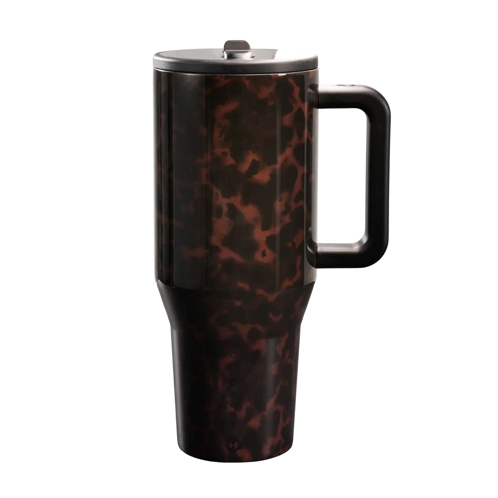 Tortoise Shell 40oz Traveler Handle Stainless Steel Large Capacity ...