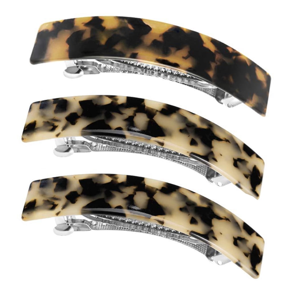 Tortoise Shell Hair Barrettes for Women Ladies Stylish hair clips ...