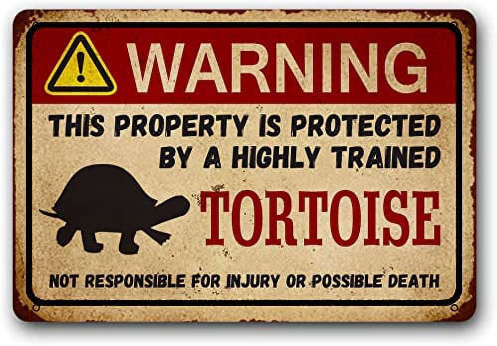 Tortoise Sign,Funny Metal Signs Warning Sign Pet Gift, Exotic pet ...