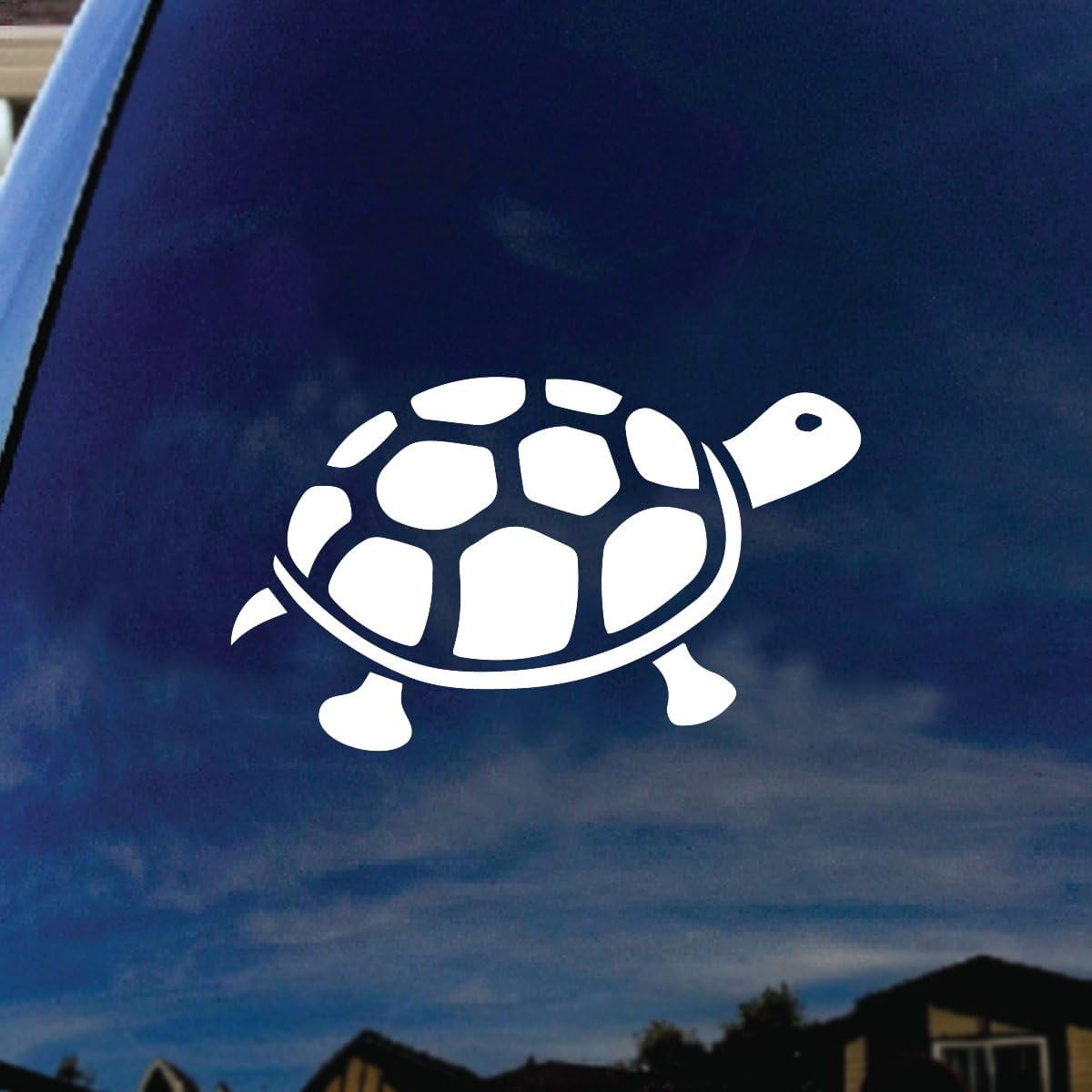 Tortoise Turtle Tropical Car Window Vinyl Sticker Decal 4" Wide (White ...