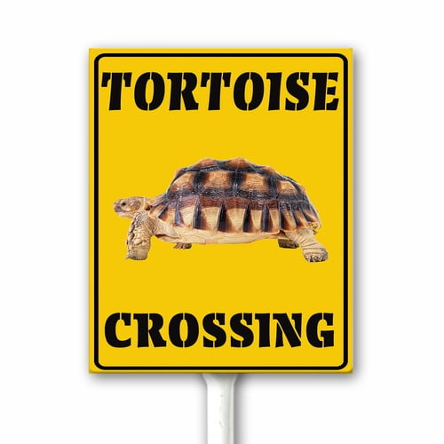 Tortoise Xing Yard Sign With Stake, Tortoise Crossing Aluminum Signs ...