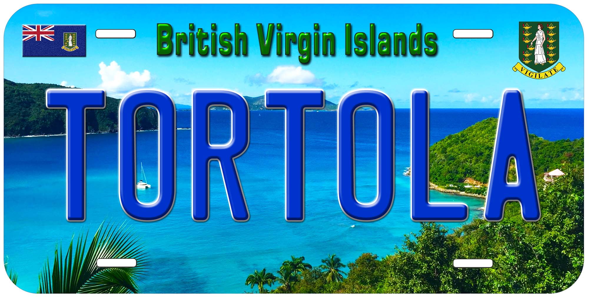 Tortola British Virgin Islands Novelty Car License Plate - Walmart.com