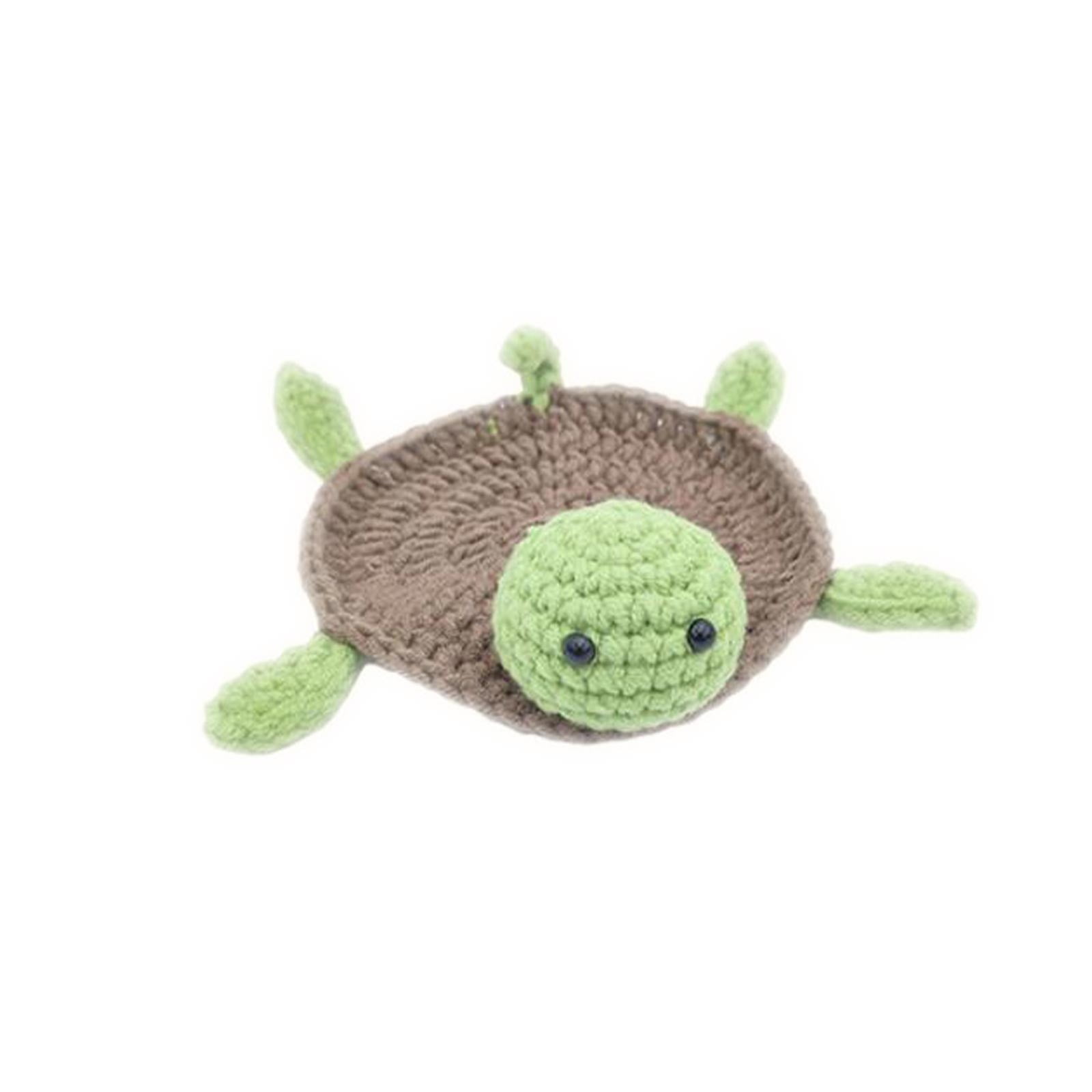 Tortosie Coaster Crocheted Cute Little Turtle Teacup Mat Wool Woven ...