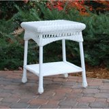 Tortuga Outdoor Portside Side Table, All-Weather Wicker, Aluminum Frame ...