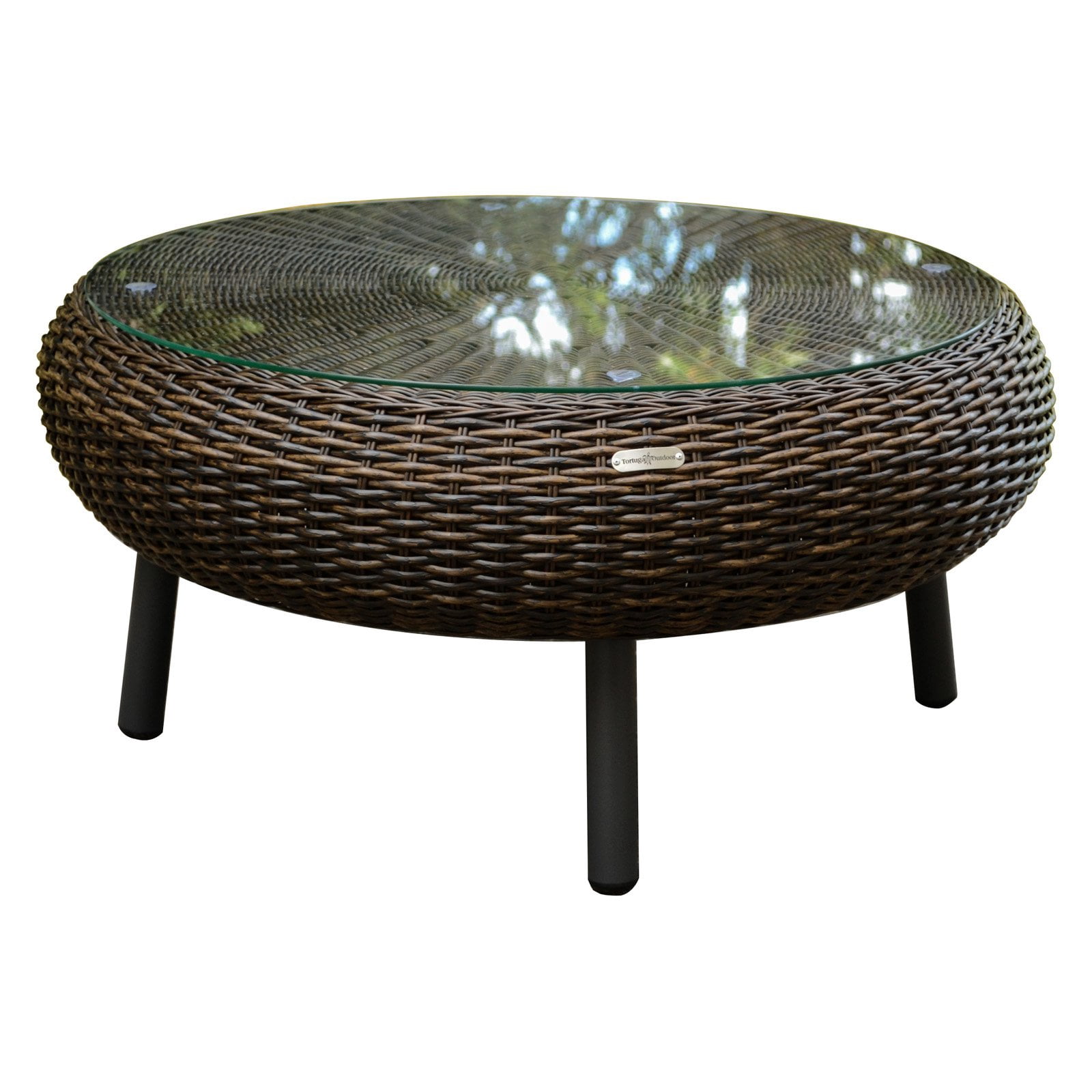 Tortuga Outdoor Round Wicker Table - Walmart.com