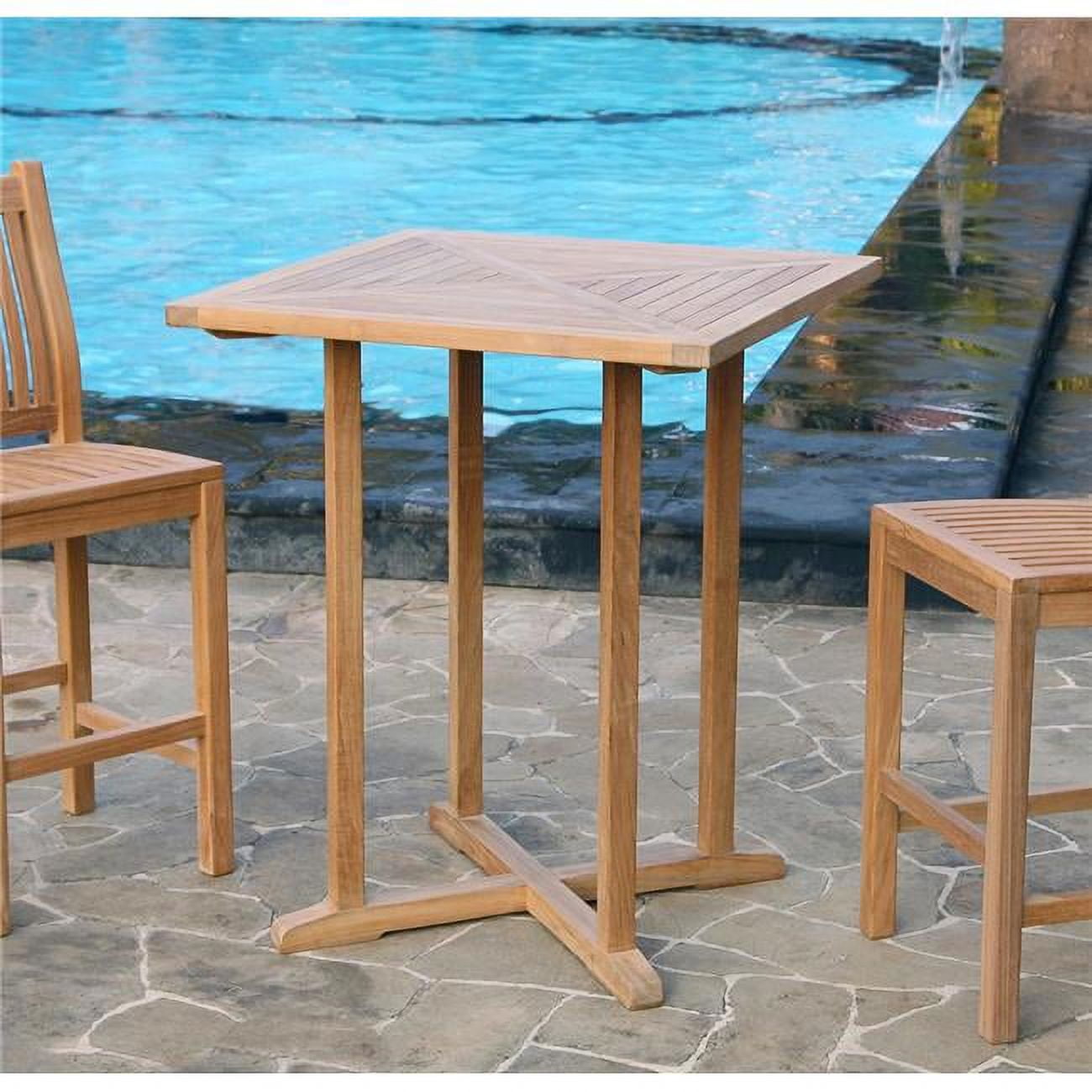 Tortuga Outdoor Teak Bar Table - Brown - Walmart.com