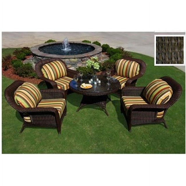 Tortuga Sea Pines 5 Piece Conversation Table Set - Tortoise - Walmart.com