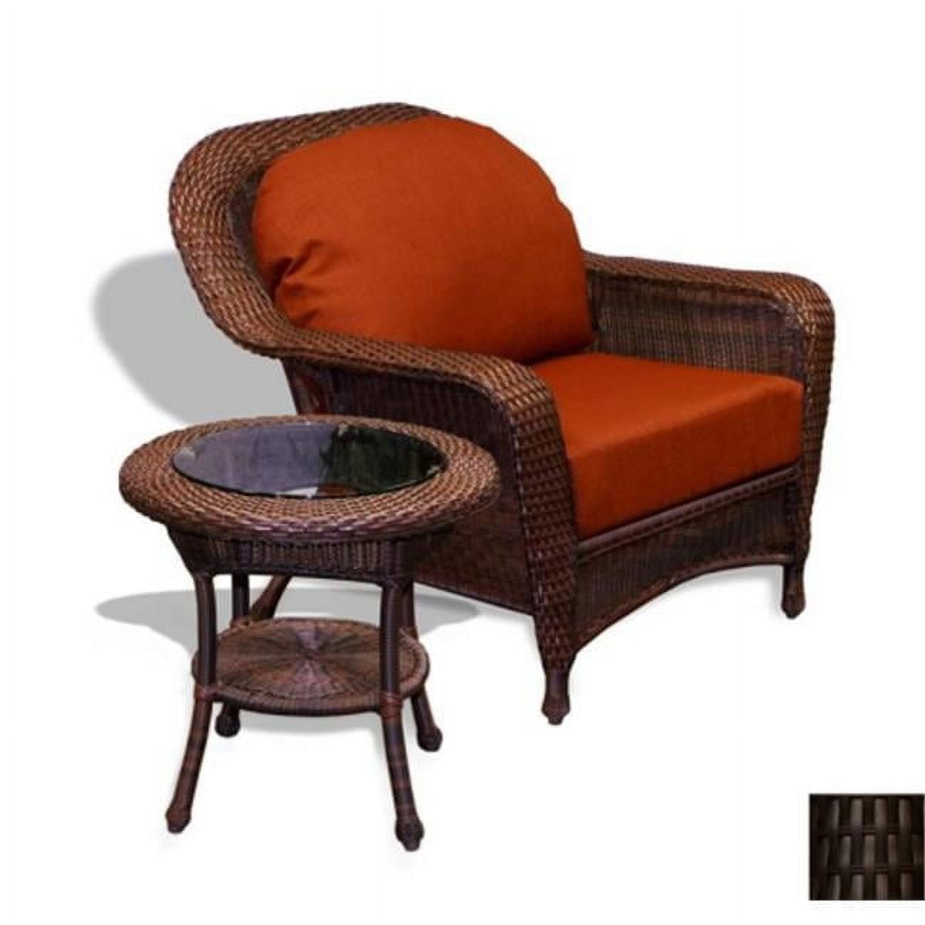 Tortuga Sea Pines Wicker Chair and Side Table Bundle - Tortoise ...