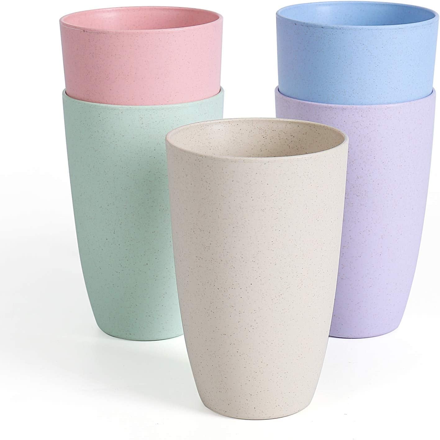 GIXUSIL Eco-friendly Unbreakable Reusable Drinking Cup for Adult(12 OZ ...