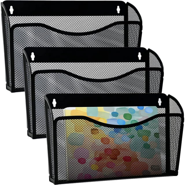 Torubia Single Letter Vertical Sorter, Metal 3 Pockets Hanging File ...