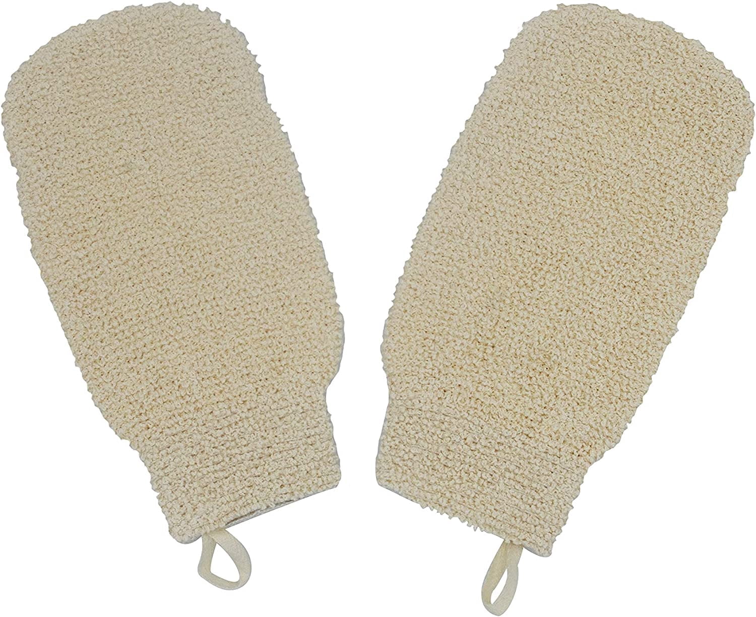 GIXUSIL Natural Ramie Dual Sided Exfoliating Glove Hand Mitt Mitten ...