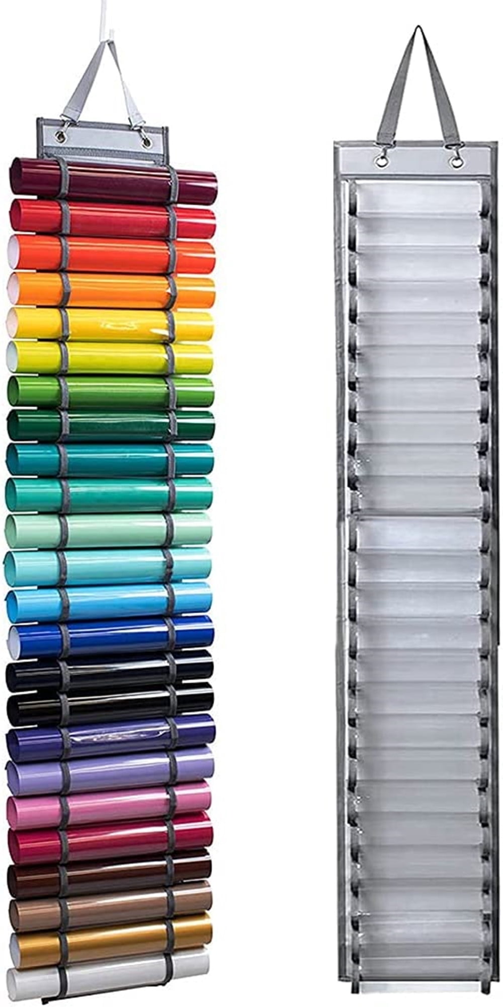 Torubia 24 Compartment Vinyl Roll Holder, Wall Mount/Door Hang, Craft ...