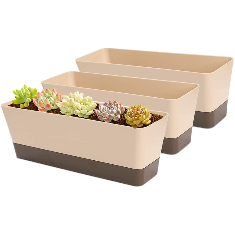 Plain Pvc Planter Boxes Amazon.com : GREANER Planter Pot With