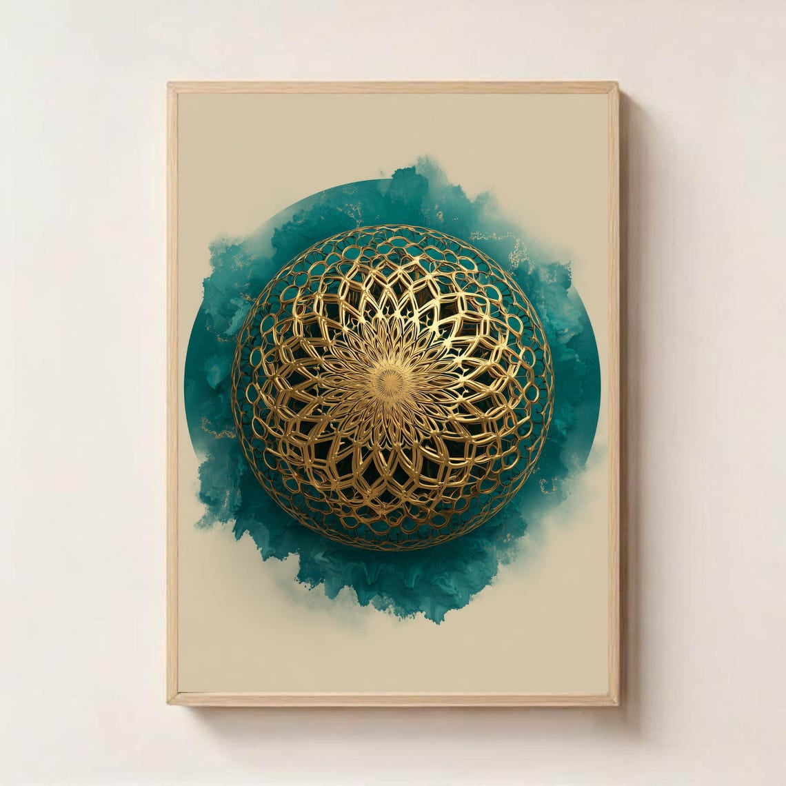 Torus Sacred Geometry Digital Art Energy Flow Field Wall Print ...