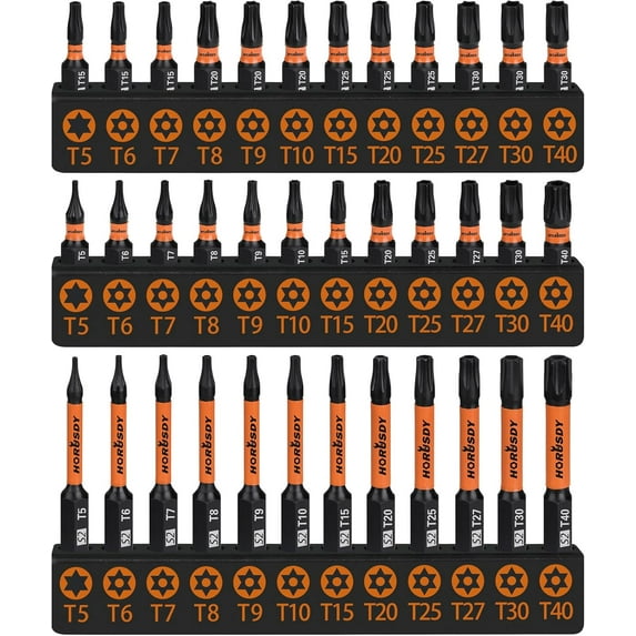 Torx Bit Set, 36pcs Security Torx Bit Set,Tamper Proof Star Bits (T5 ...