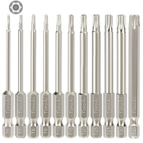 Tonsiki torx Bit Set with 1/4 inch Magnetic Screwdriver Bit Driver ...