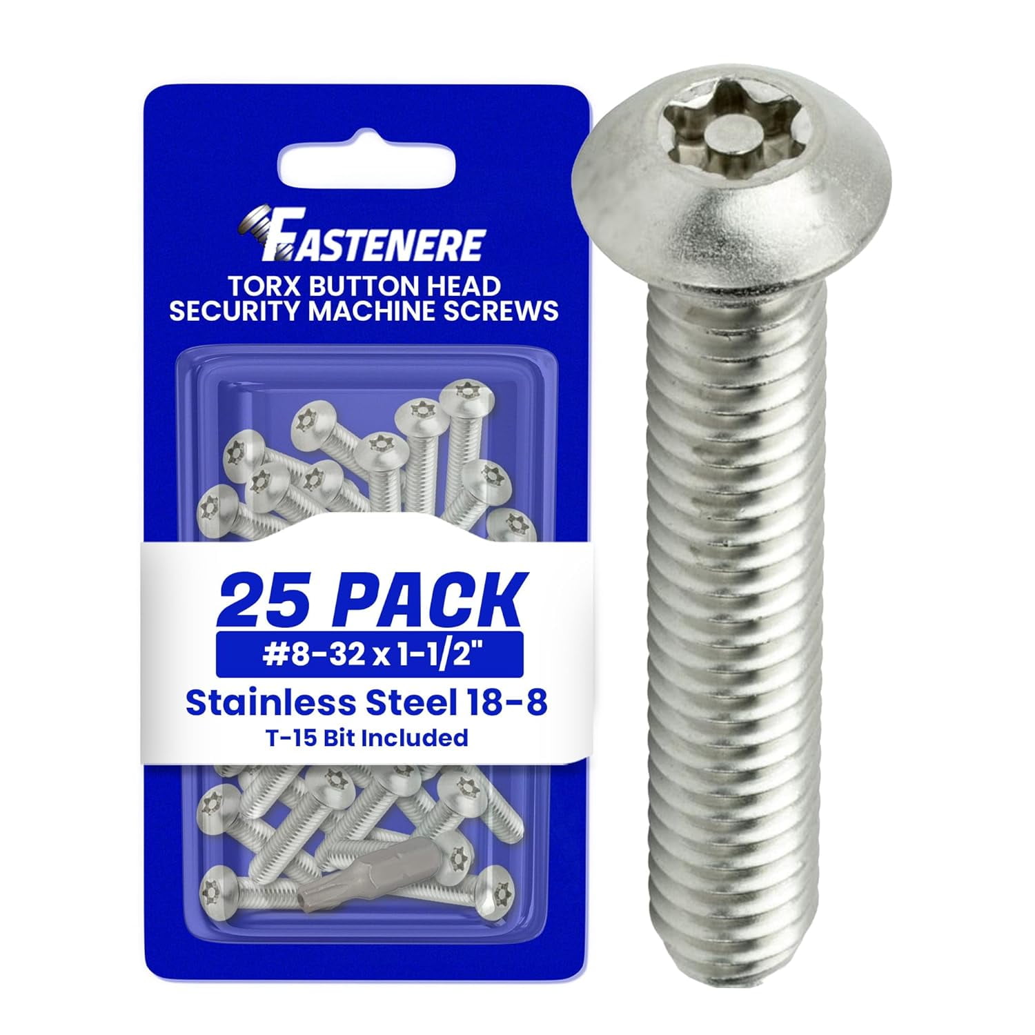Torx Security Machine s - 8-32 x 1-1/2" (25-Pack) Stainless Steel ...