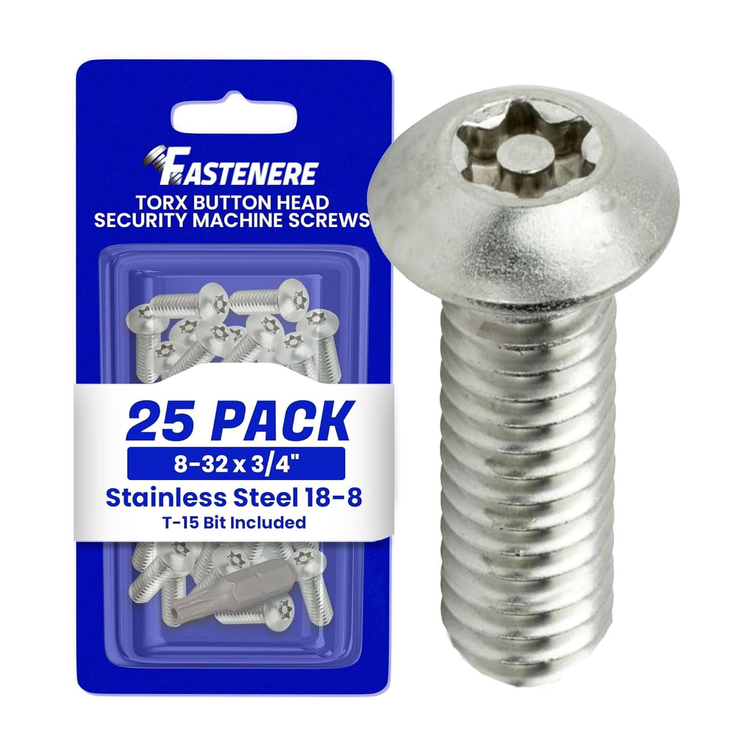 Torx Security Machine s - 8-32 x 3/4" (25-Pack) Stainless Steel, Tamper ...