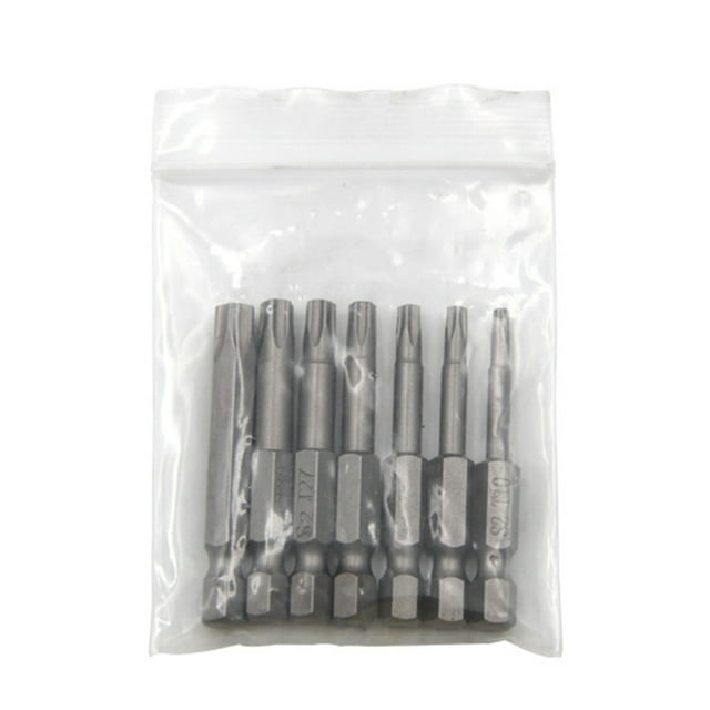 Torx Security Screwdriver Bit Set T10-T40 1/4 Inch Shank 2 Inch/50 mm ...