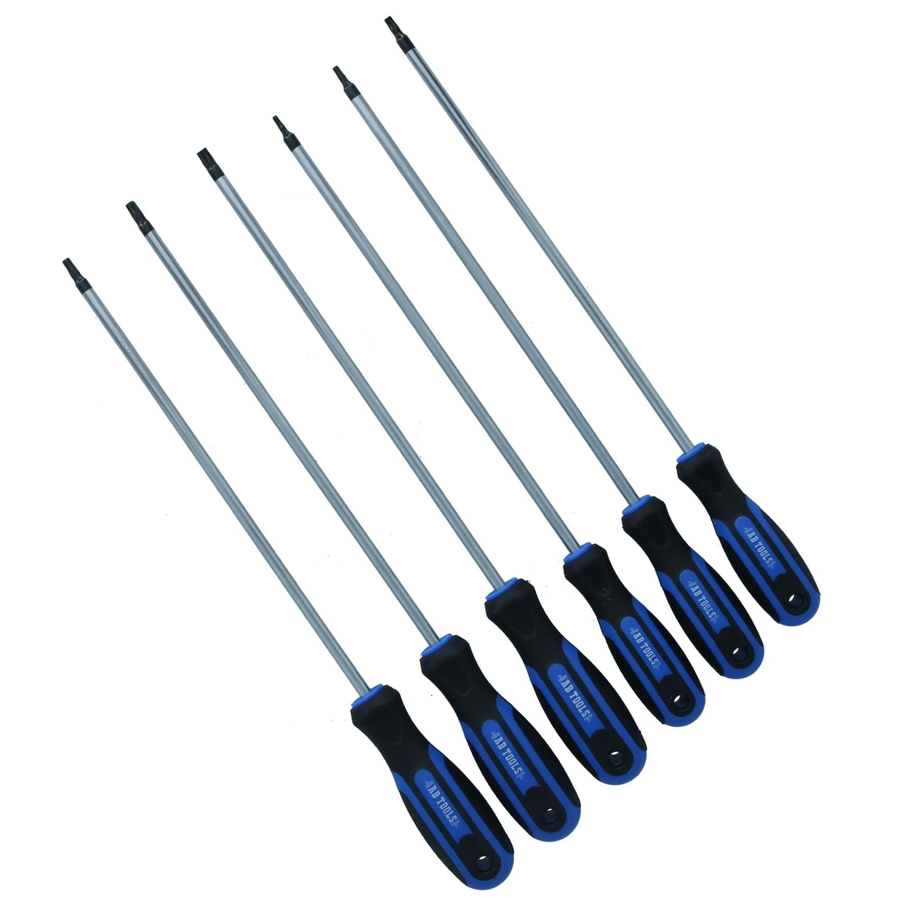 Torx Star Extra Long Screwdrivers T10 - T30 Total Length 260mm 6pc Set ...