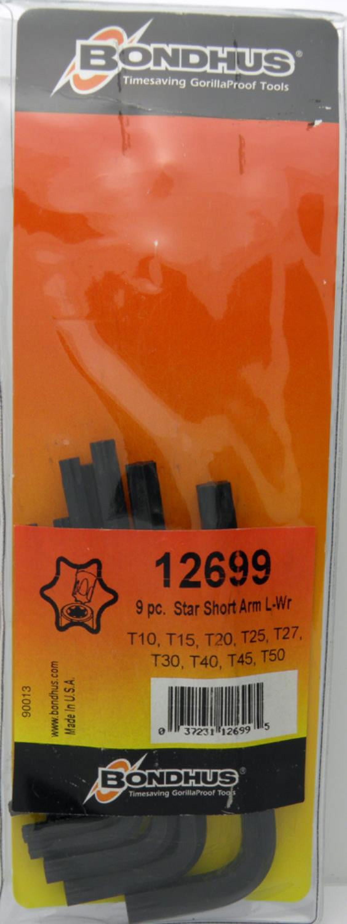 Torx®/Star Tip Short Arm L-Wrench Set, 9pcs T10 to T50, Protanium® High ...