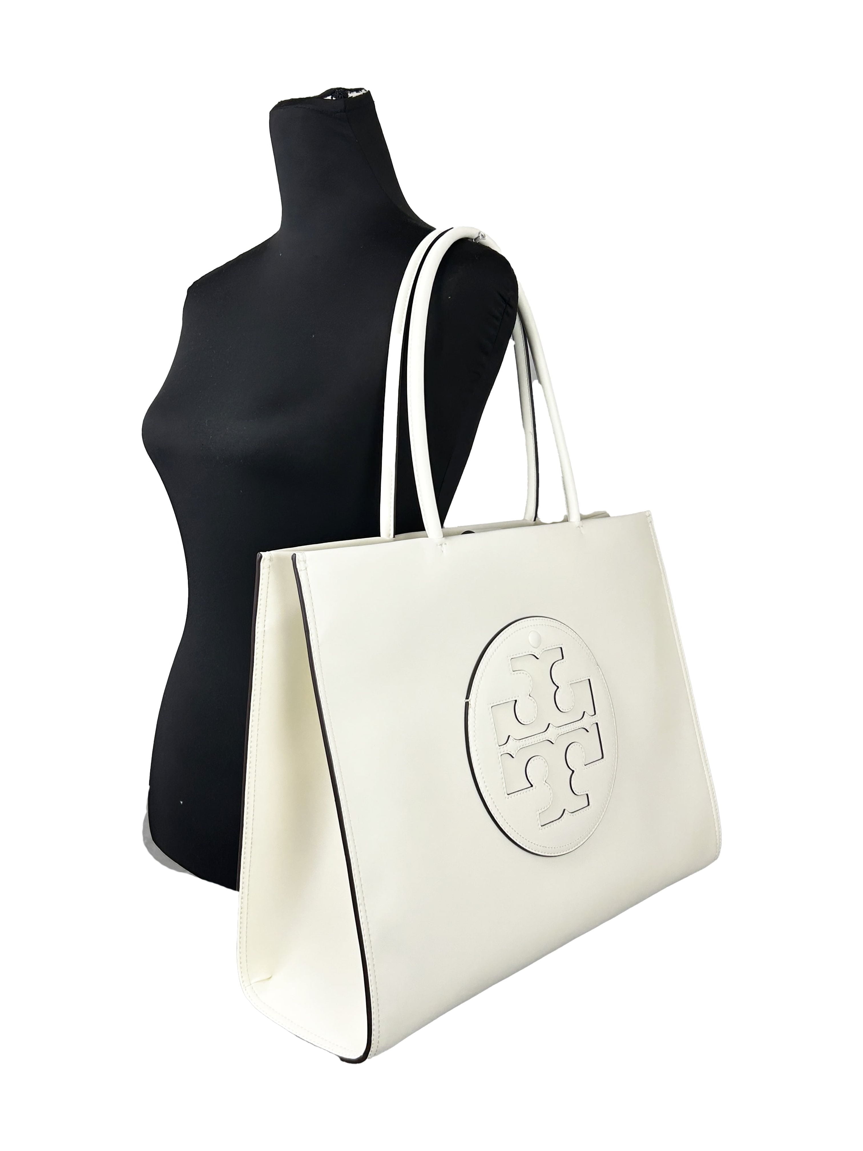 Tory Burch Ella Large Bio Eco Tote Handbag (Warm White) - Walmart.com