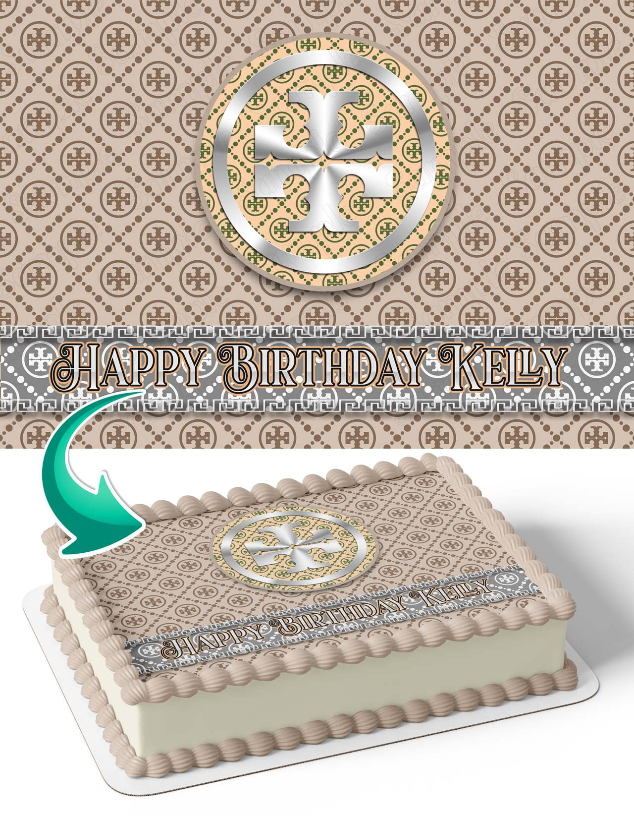Tory Burch Fashion Edible Image Cake Topper Personalized Birthday Sheet ...