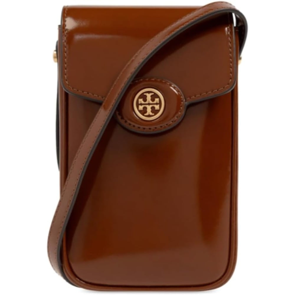 Tory Burch Hb Robinson Spazzolato Phone Crossbody Dark Sienna OS ...