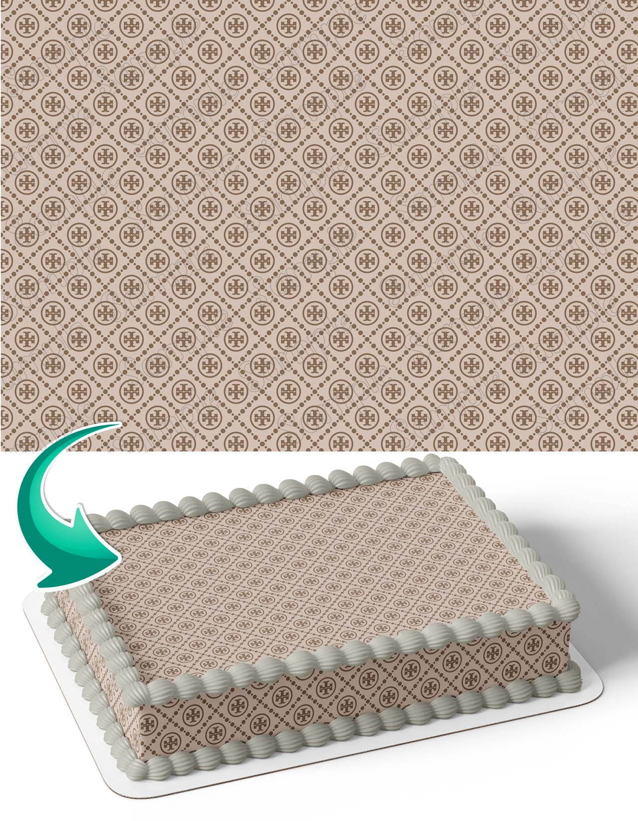 Tory Burch OG G Wrap Edible Image Cake Topper Personalized Birthday ...