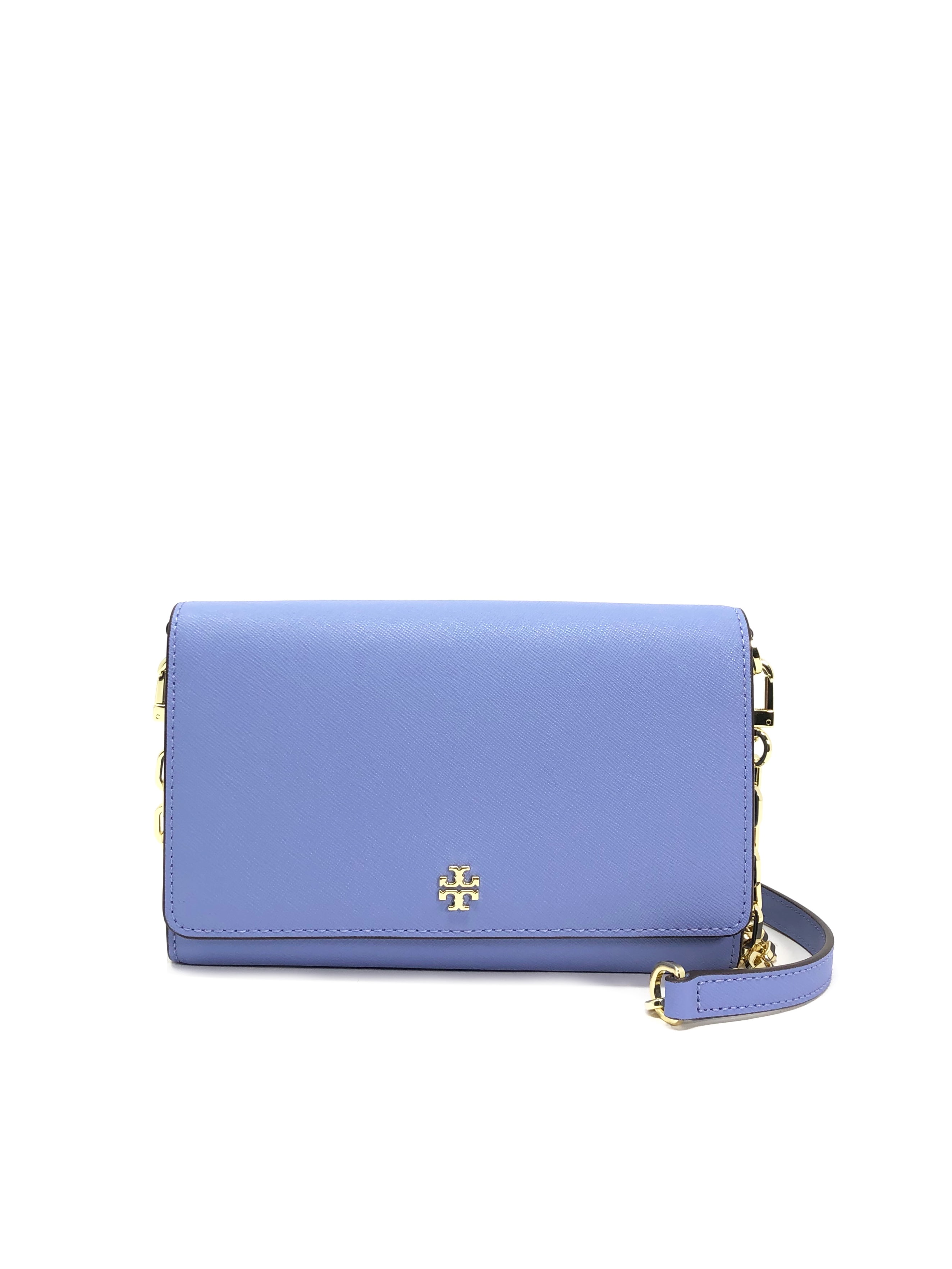 Tory Burch Removable Strap Women's Chain Wallet, Bow Blue - Walmart.com