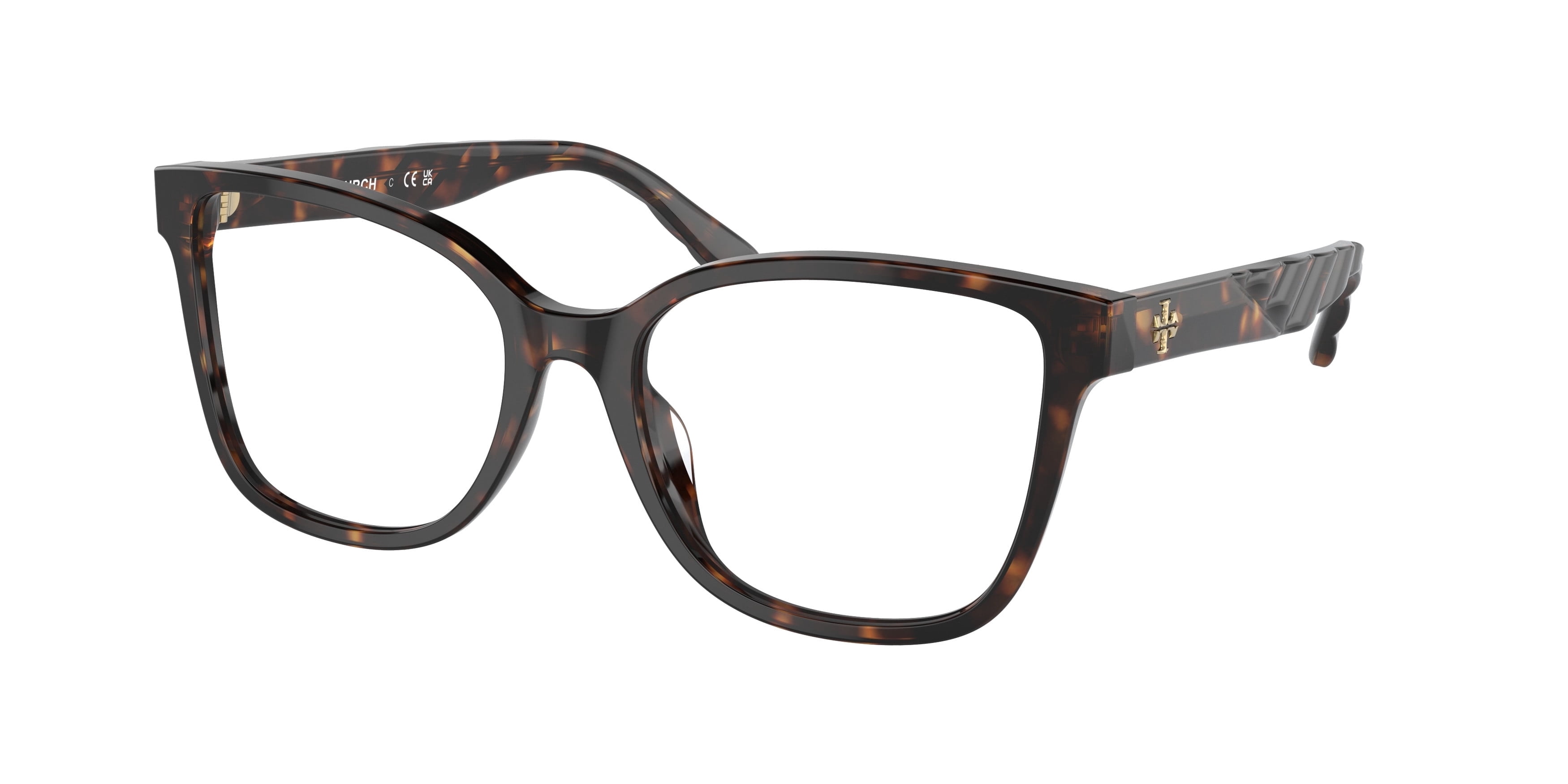 Tory Burch TY 2129U Plastic Womens Oval Eyeglasses Dark Tortoise 55mm ...