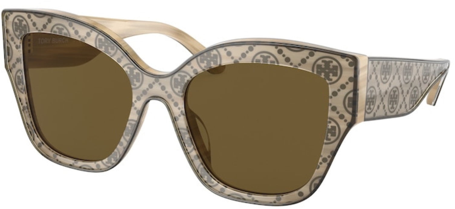 Tory Burch TY 7184U Plastic Womens Butterfly Sunglasses Ivory Horn w ...
