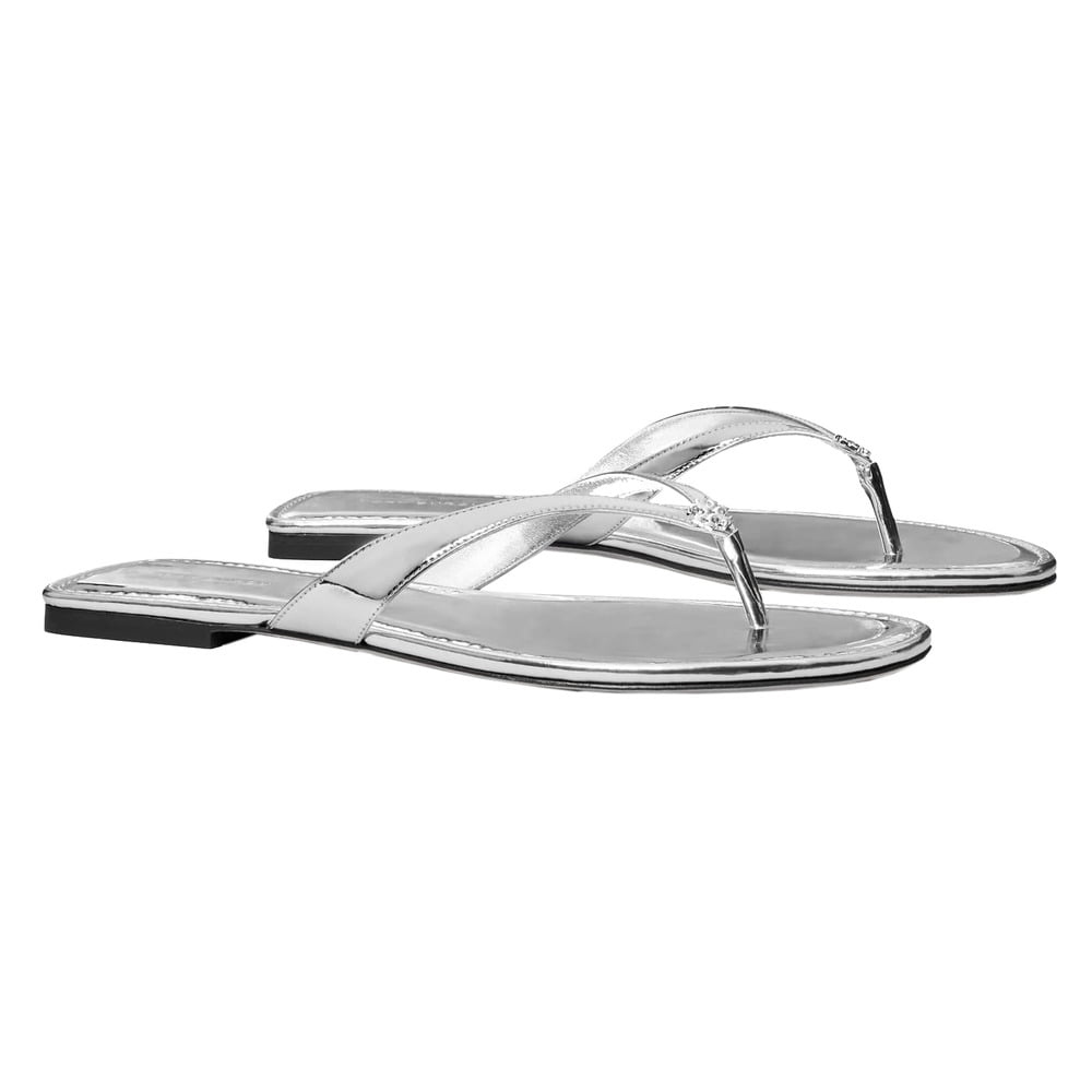 Tory Burch Women's Classic Flip Flop, Argento, Silver Shoes - Walmart.com