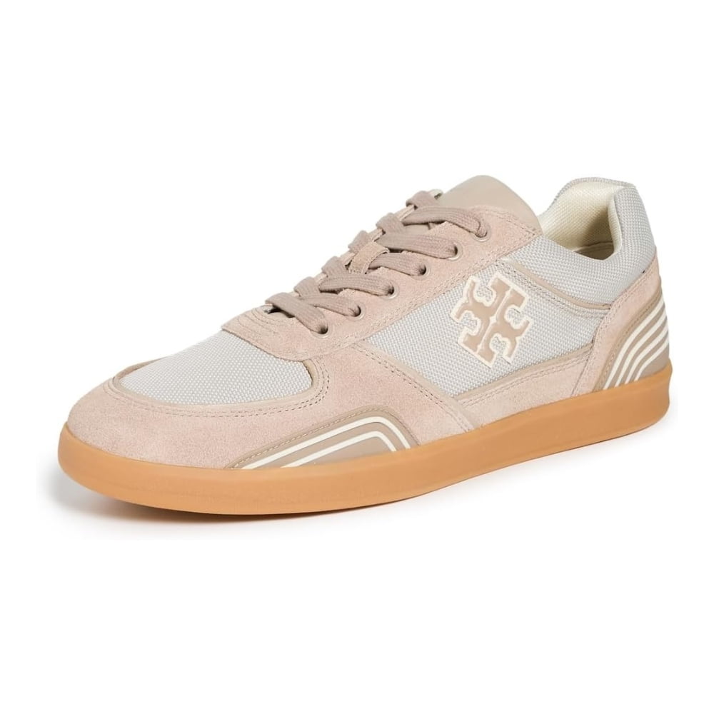 Tory Burch Women's Clover Court Sneakers, Avola/Warm Avola, Tan Lace Up ...
