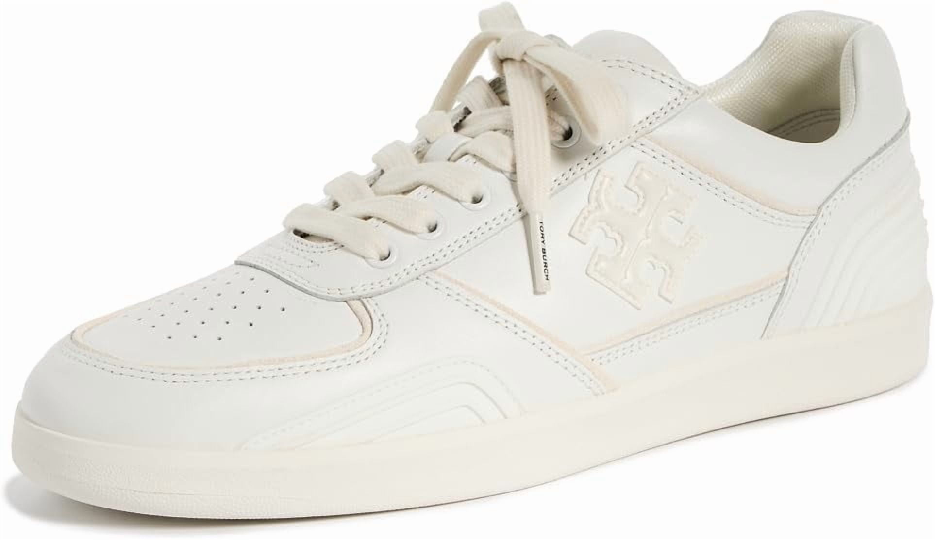 Tory Burch Women's Clover Court Sneakers, Titanium White Lace Up ...
