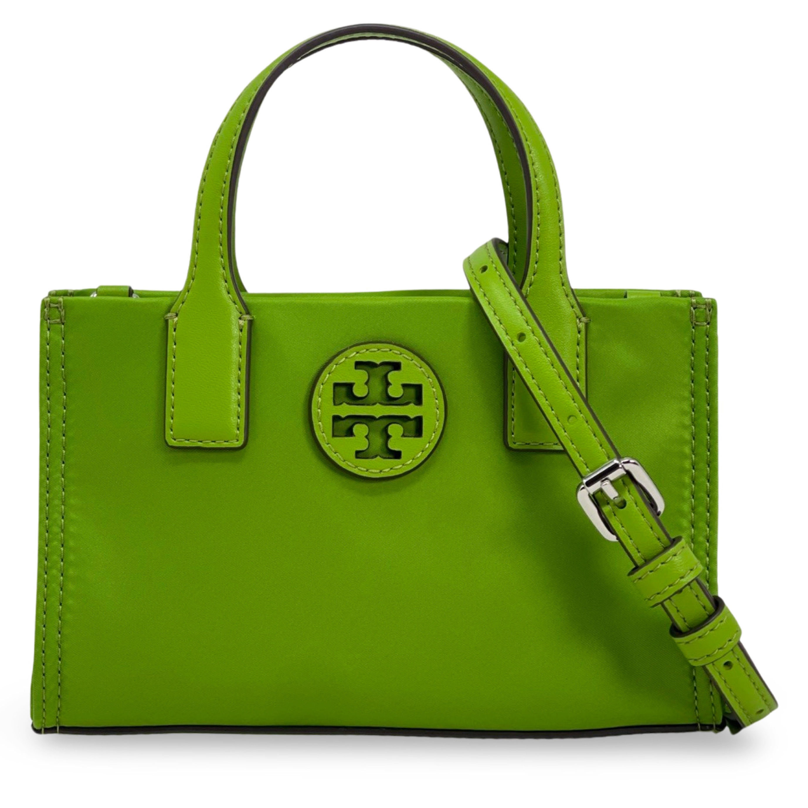 Tory Burch Women's Ella Nylon Mini Tote Crossbody Bag (Wheat Grass ...
