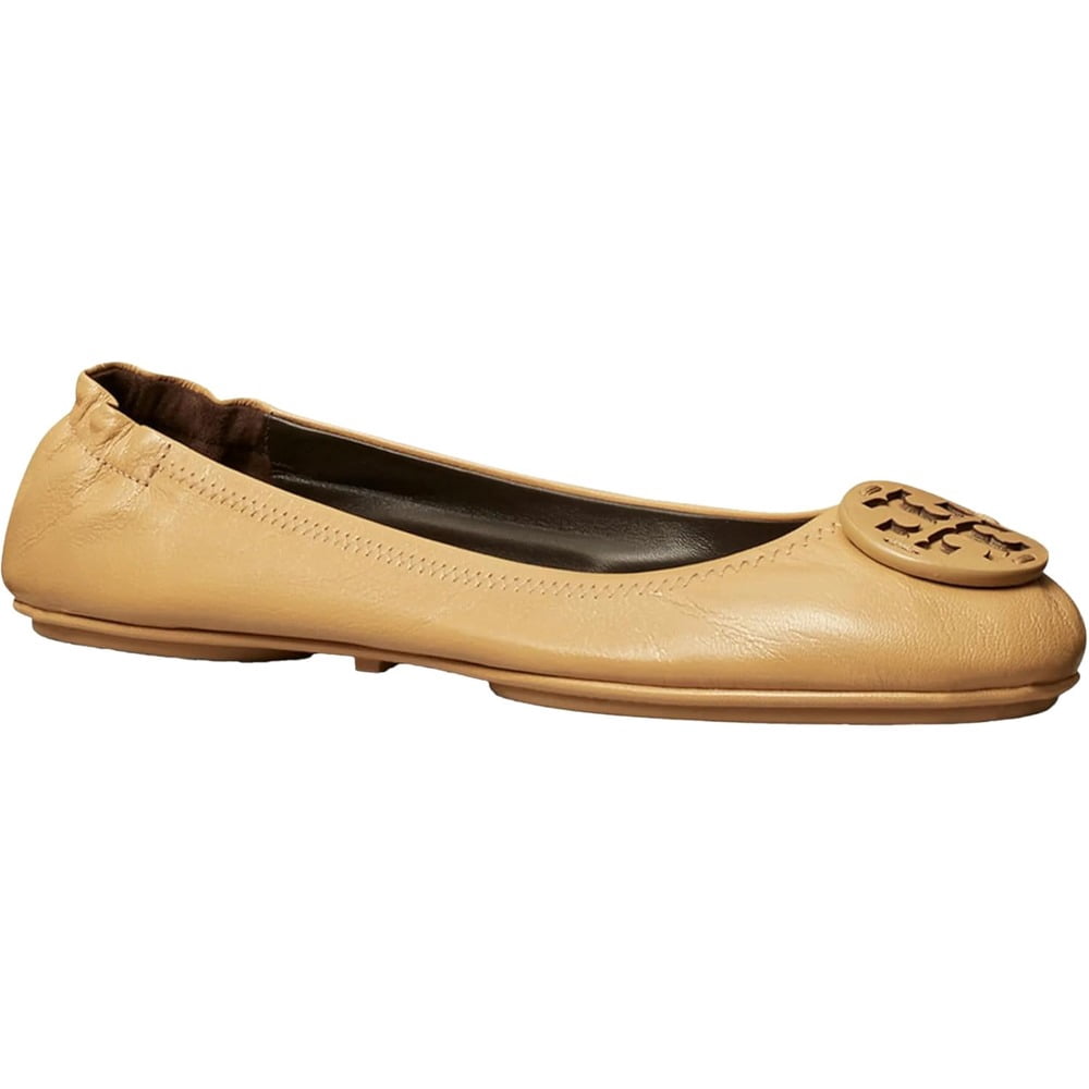 Tory Burch Women's Minnie Travel Ballet with Leather Logo Flat, Ginger ...