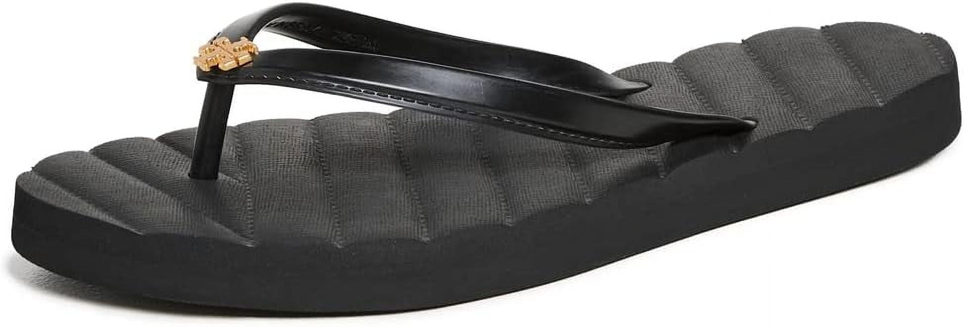 Tory Burch Womens Kira Flip Flops - Perfect Black/Gold - 11 - Walmart.com