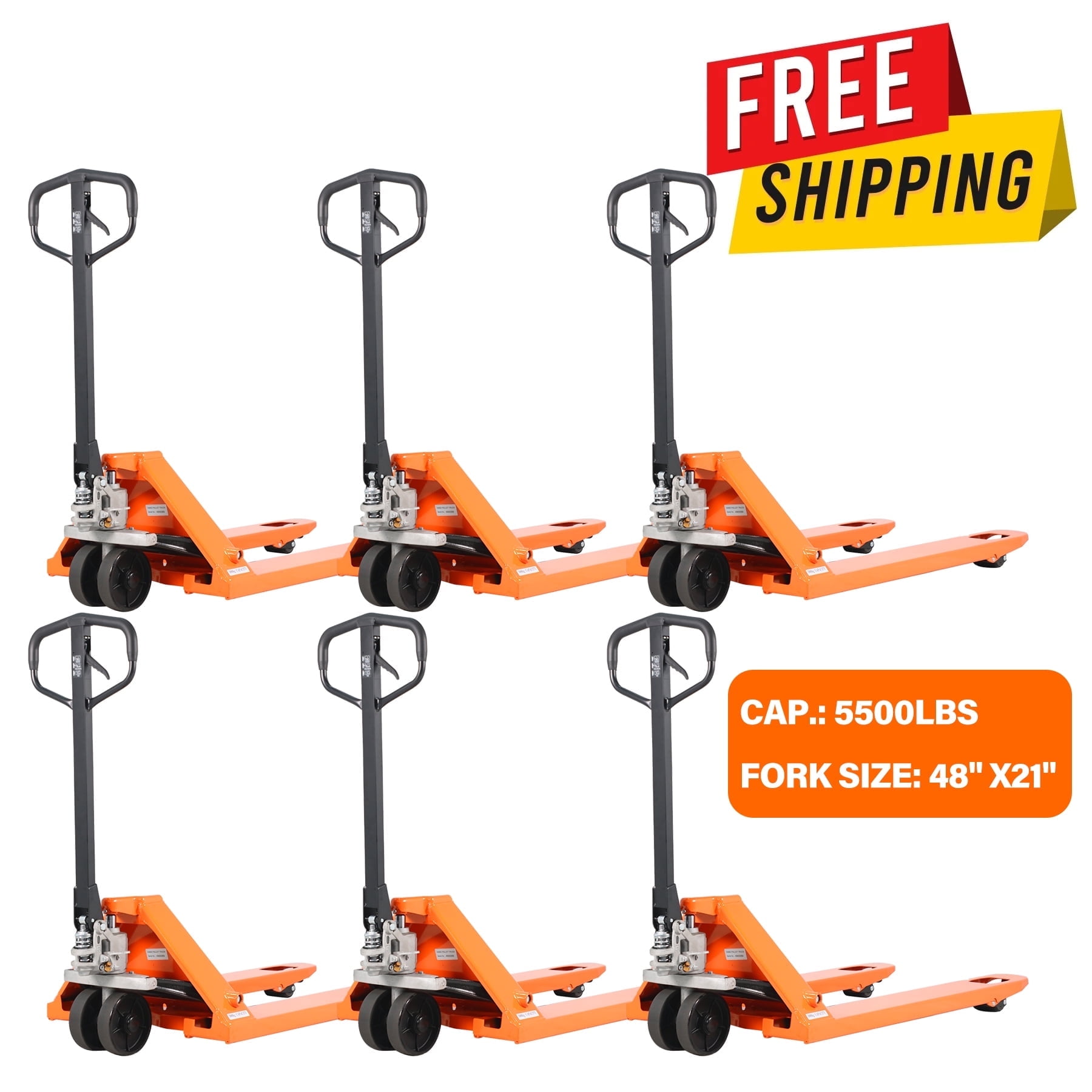 Tory Carrier 5500lbs Hand Pallet Truck Manual Handling Trolleys 48"X21 ...