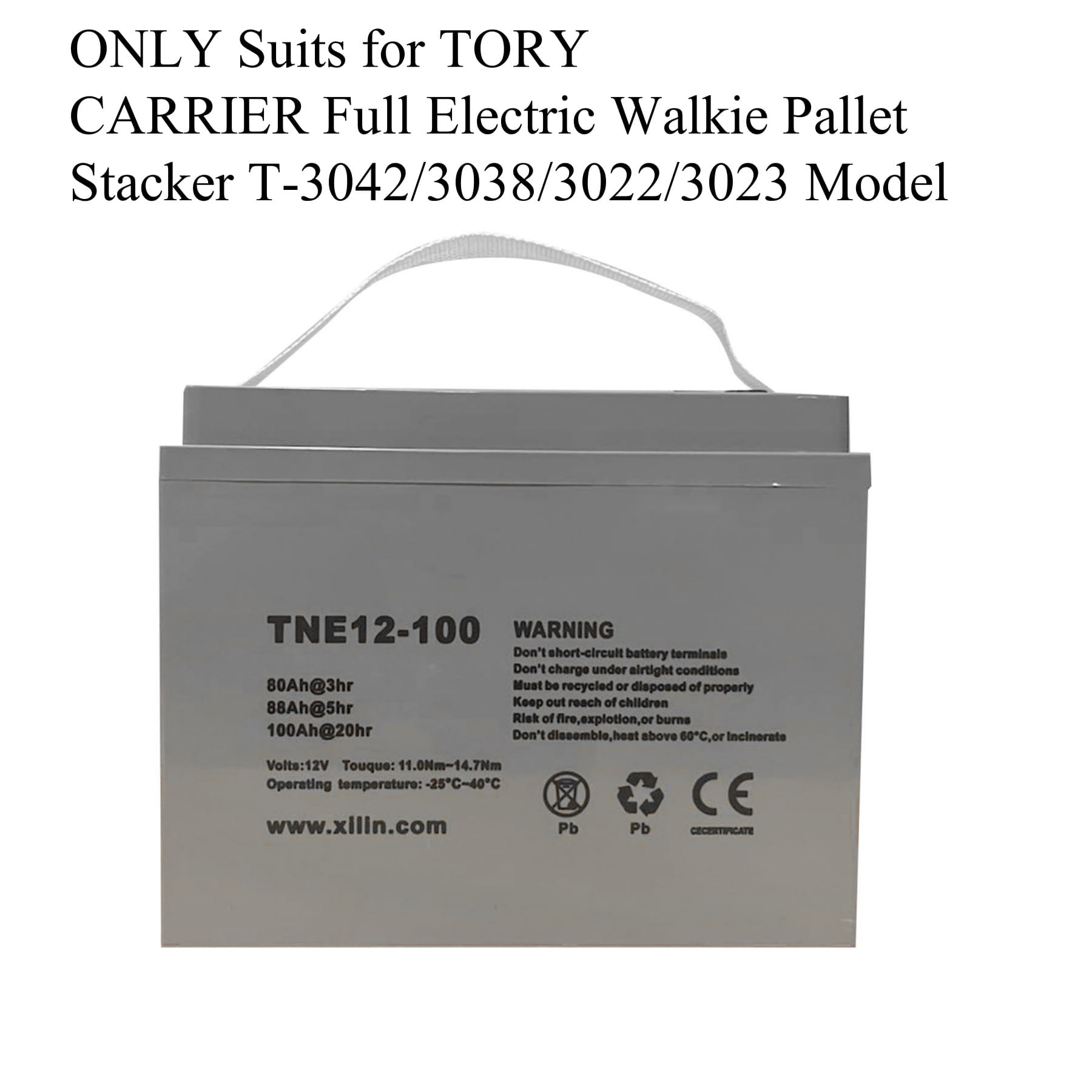 Tory Carrier GEL Battery 12V/100AH for Full Electric Stacker - Walmart.com