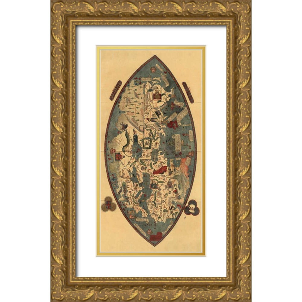 Toscanelli, Paolo del Pozzo 11x18 Gold Ornate Wood Framed with Double ...